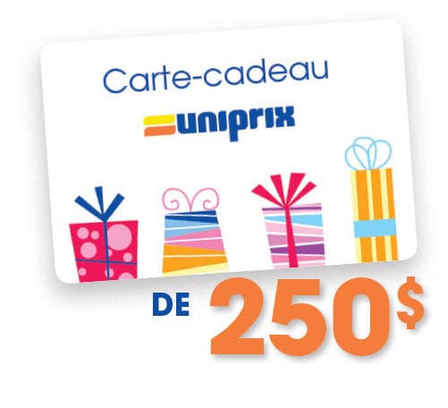 7 cartes Uniprix de 250$ chacune à gagner! - Quebec Rabais Gratuits